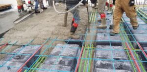 Behind the first waffle slab reinforced with GFRP - SFTec Inc.